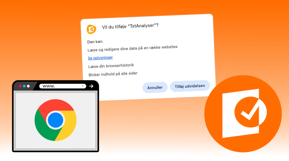 TxtAnalyser - Tilføj til Chrome browser - Ordlab