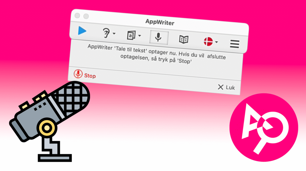 AppWriter Mac - Tale til tekst - Ordlab